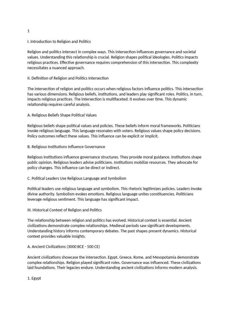 Religion and Politics: A Complex Intersection | PDF | Nationalism | Sharia
