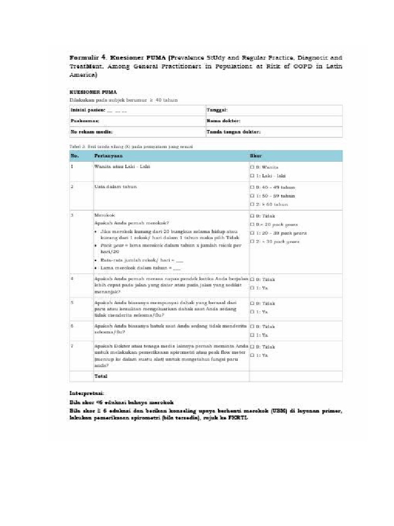 4 - Skrining Puma (Ppok) | PDF