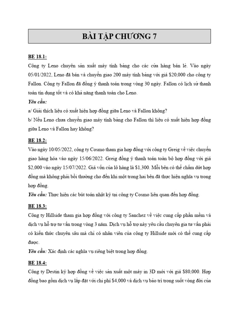 BT Chuong 7 - Kieso | PDF