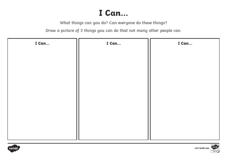 Roi P 7 I Can Activity Sheet | PDF