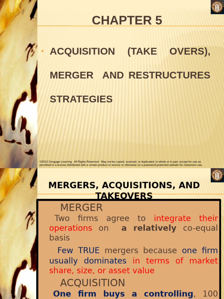 Chapter Five | PDF | Mergers And Acquisitions | Takeover