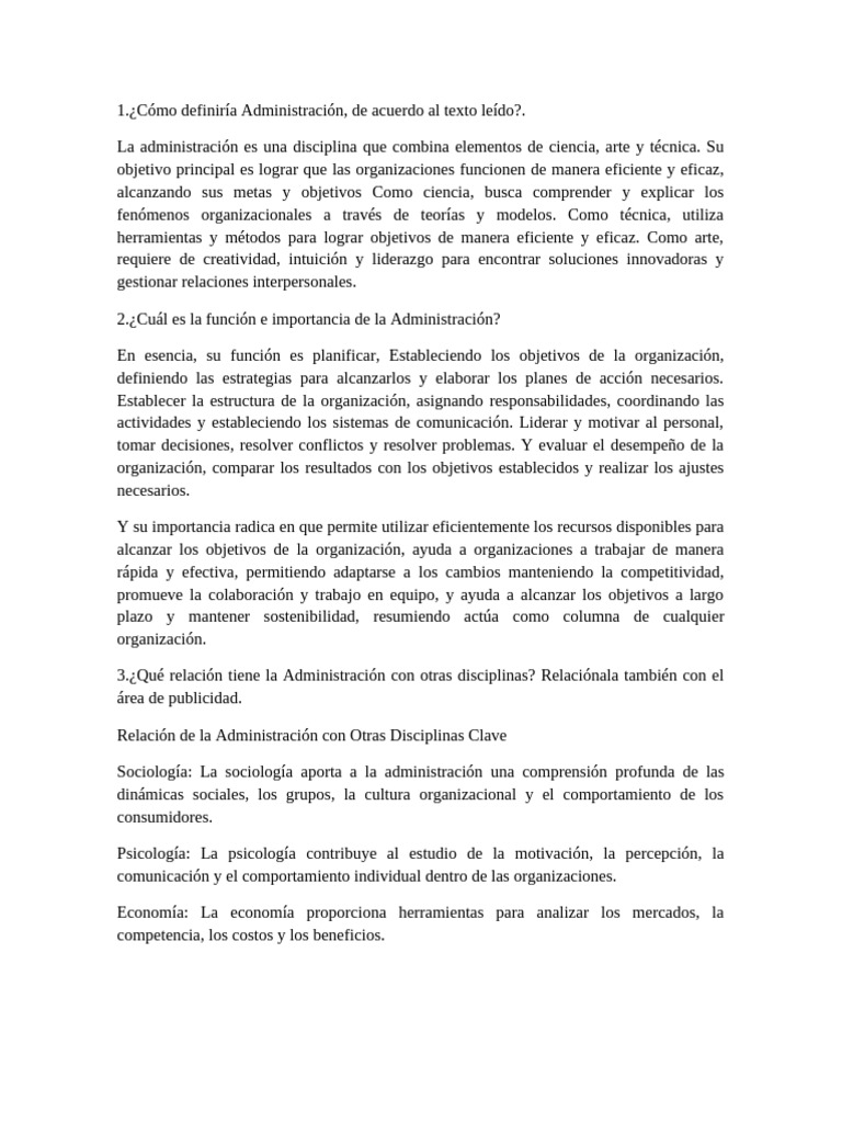 Cuestionario ADEP | PDF | Business | Planificación