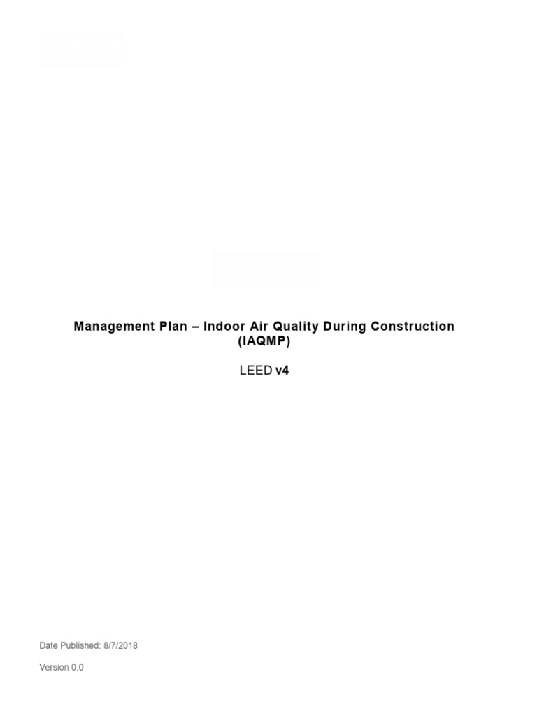 Sample IAQ Management Plan During Construction | PDF | Duct (Flow ...