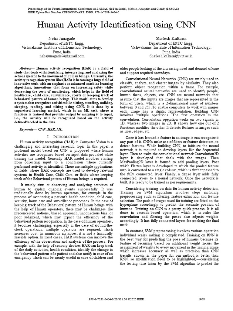 Human Activity Recognition Paper | PDF | Machine Learning | Artificial Neural Network