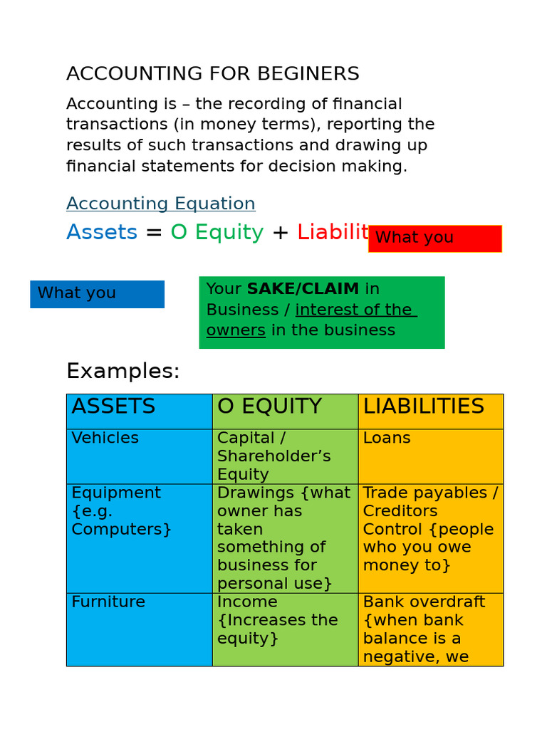 Beginner's Guide to Accounting Basics | PDF | Debits And Credits ...