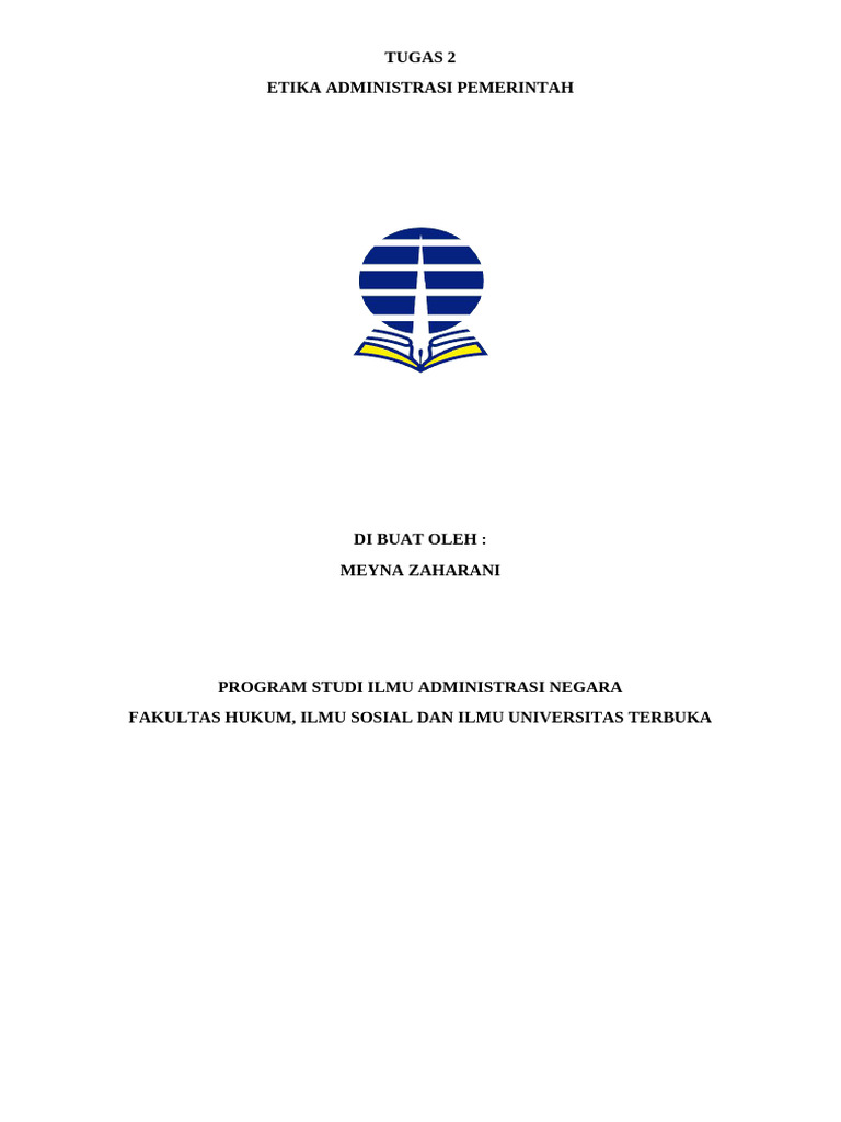 Etika Administrasi Pemerintahan Tugas 2 | PDF