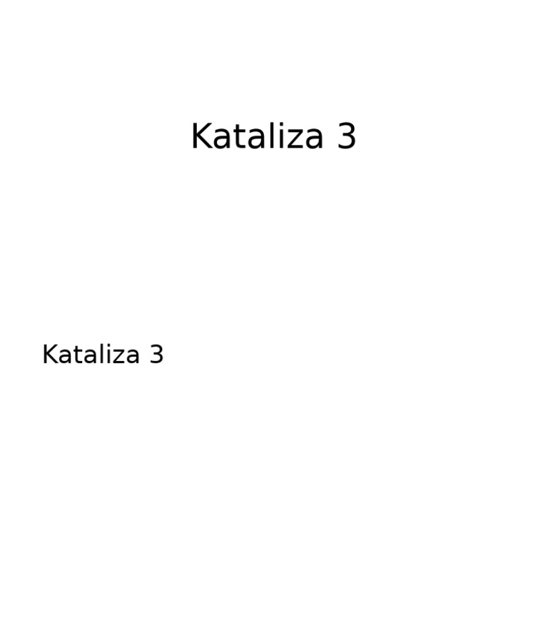 Kataliza 3 | PDF