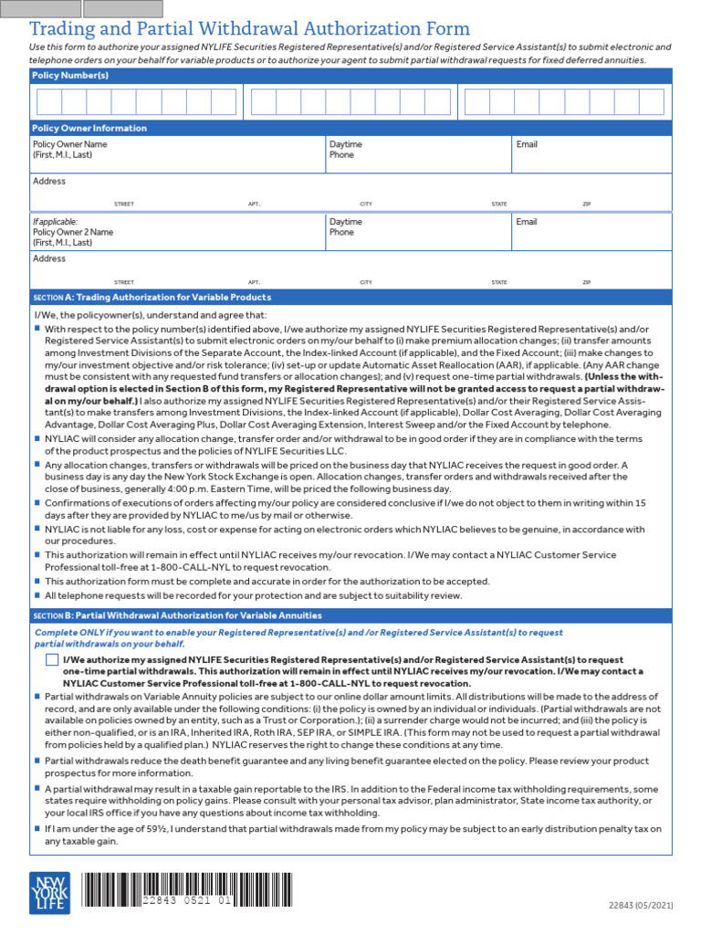 Trading Authorization Form | PDF | Individual Retirement Account ...