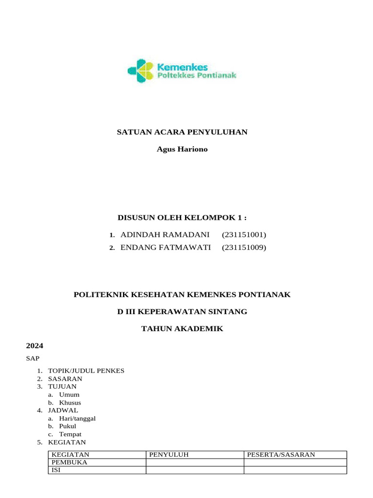 Contoh Layout SAP 24.1 | PDF