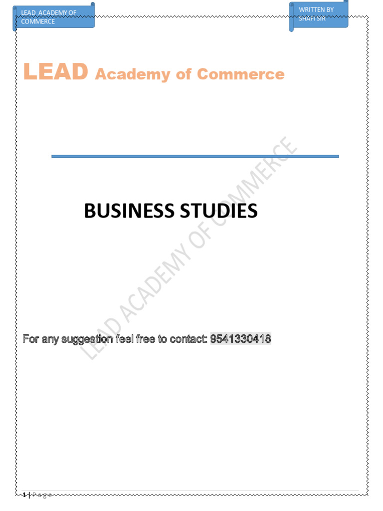 12th Business Till Motivation. | PDF | Business | Economies