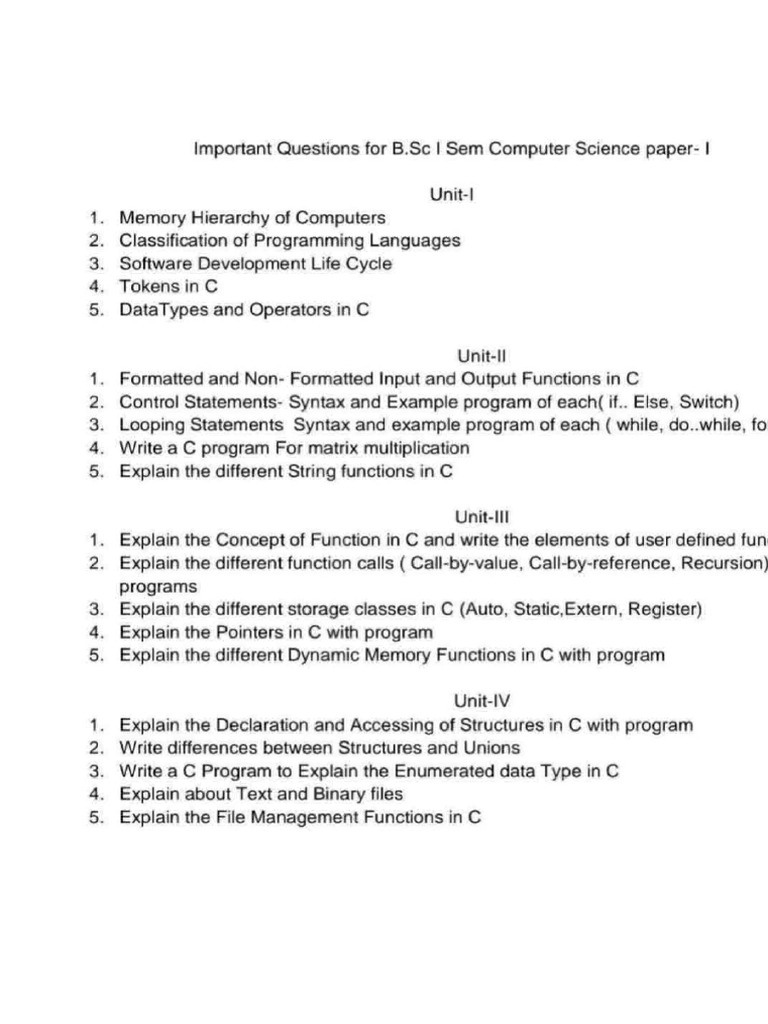 1st Sem Cs Imp | PDF