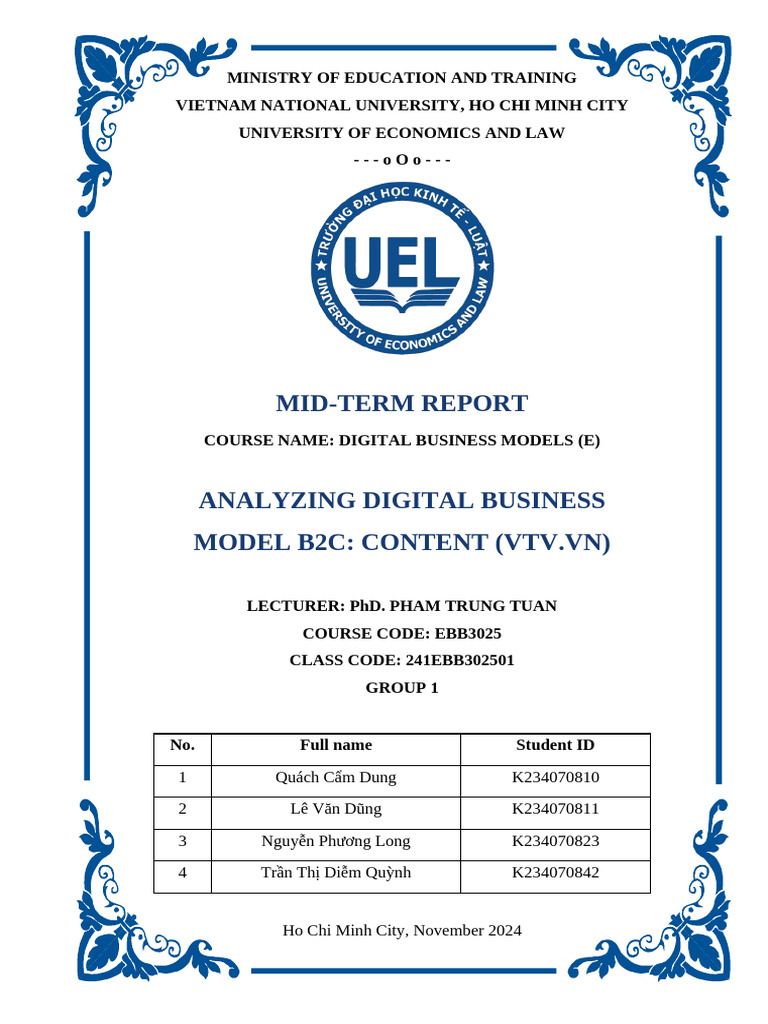 Group 1 Digital Business Model b2c - Content (VTV - VN) | PDF | News ...