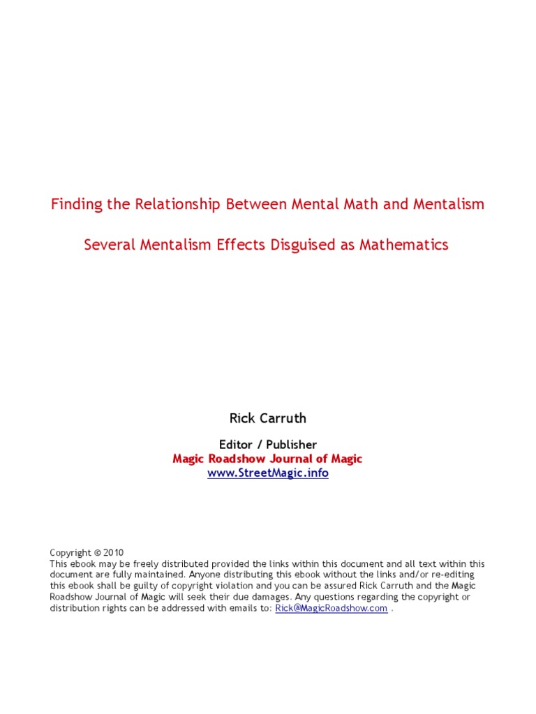 Math Magic | PDF