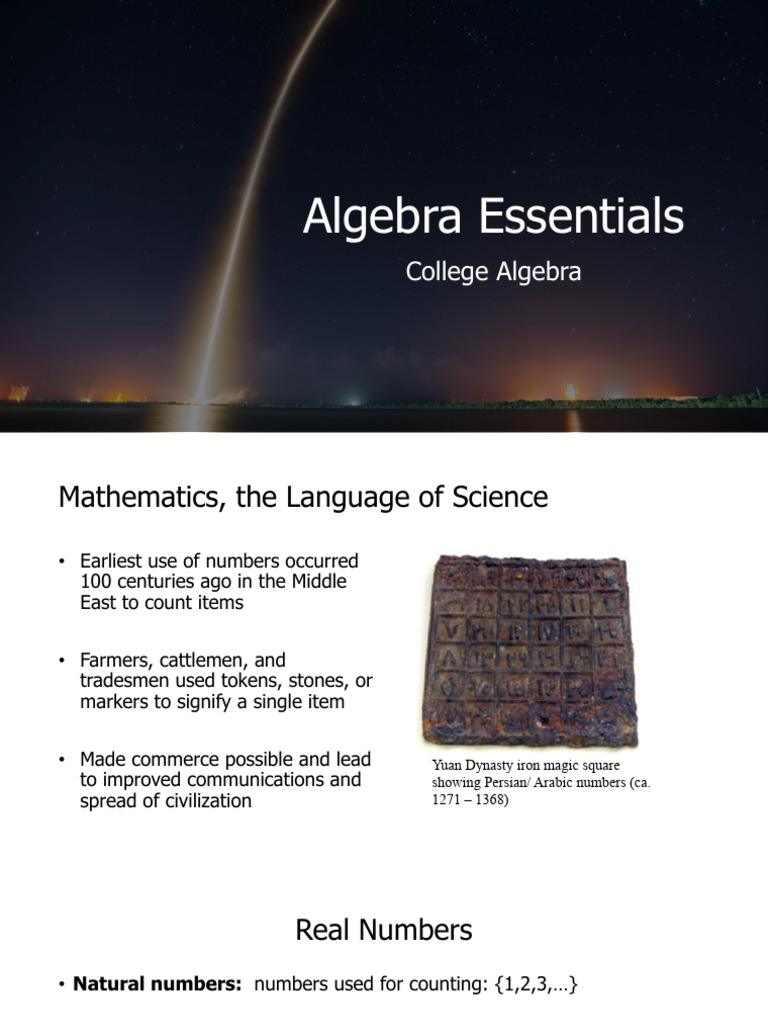 CollegeAlgebra 01 Algebra-Essentials | PDF | Numbers | Exponentiation