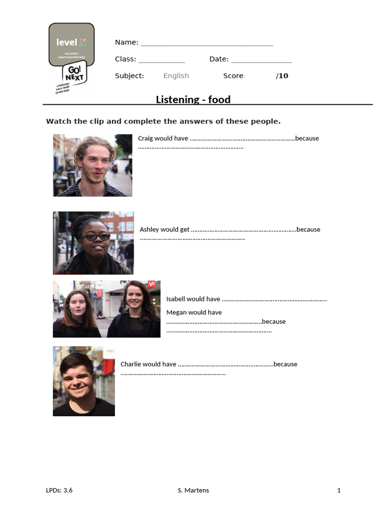 NS3 U2 - Listening Food Deserted Island | PDF