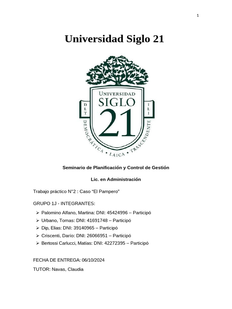 TP2 - Grupo J1 - Matias Bertossi | PDF | Análisis FODA | Business