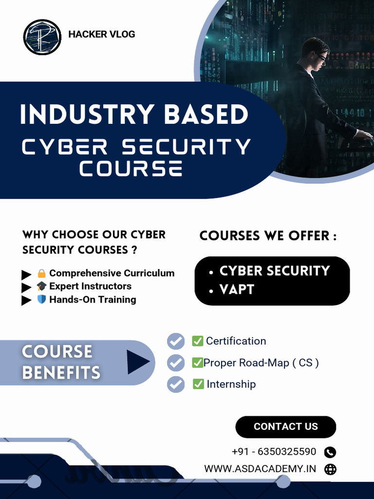 Navy and Blue Modern Cyber Security Service Flyer | PDF | Security ...