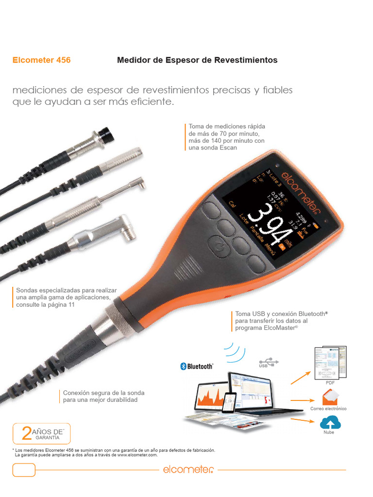 Certificado Del Elcometer 456 | PDF