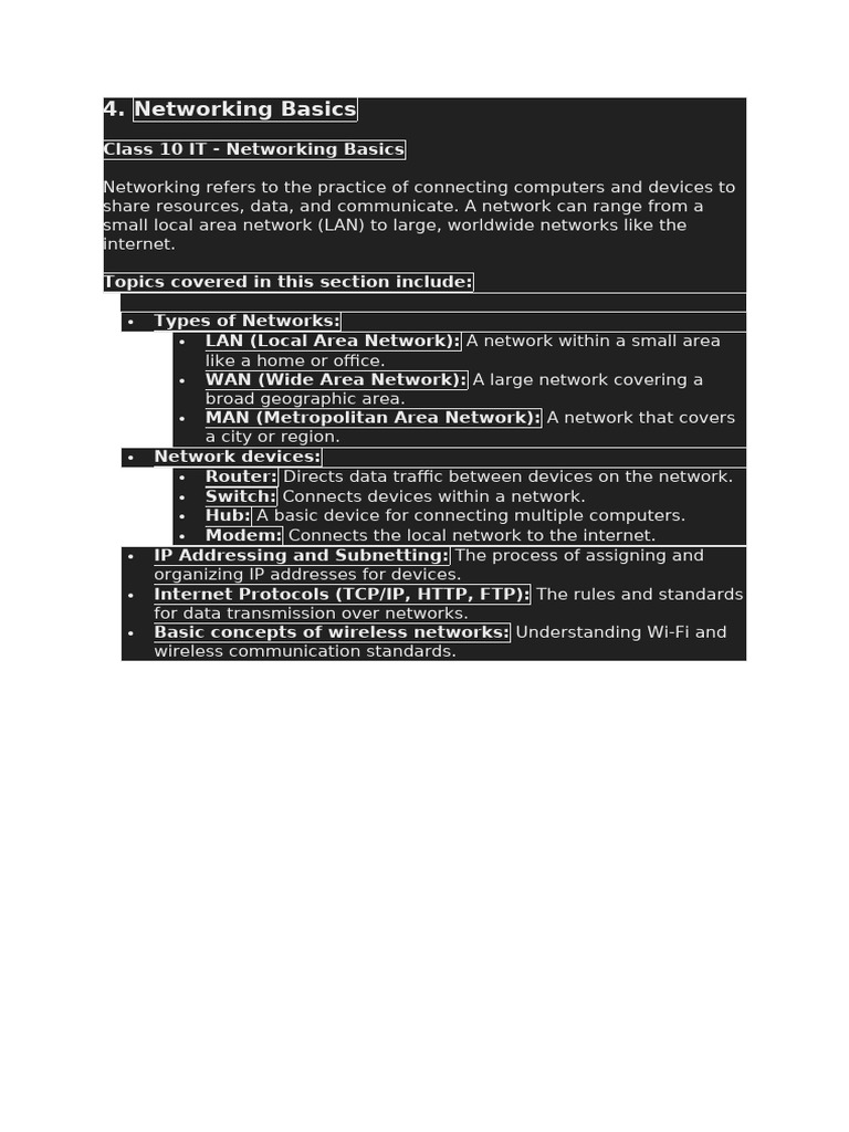 Networking Basics: Types & Devices | PDF