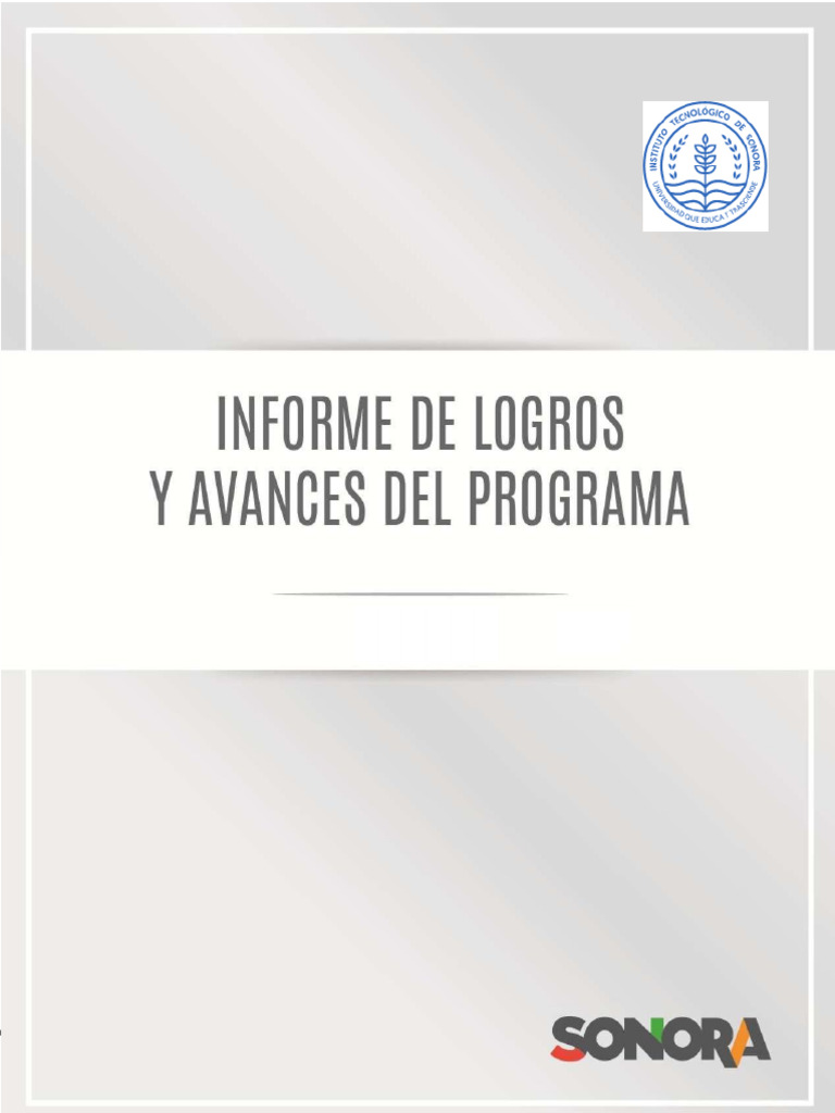 Informe de Logros y Avances Del Programa | PDF | Maestros | Sustentabilidad