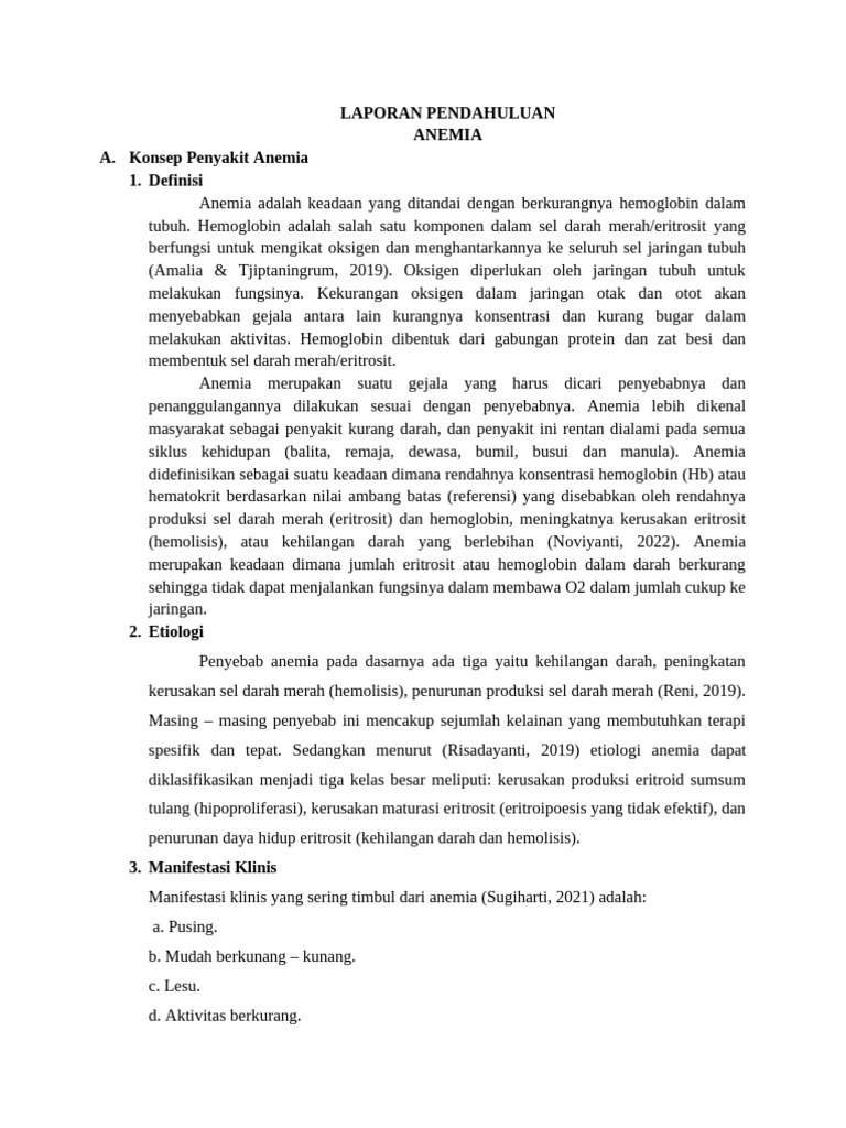 Panduan Lengkap Anemia: Penyebab dan Gejala | PDF
