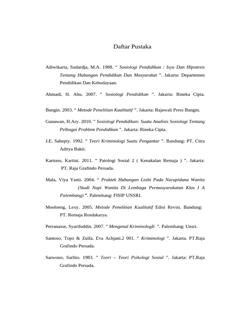 Daftar Pustaka Print | PDF