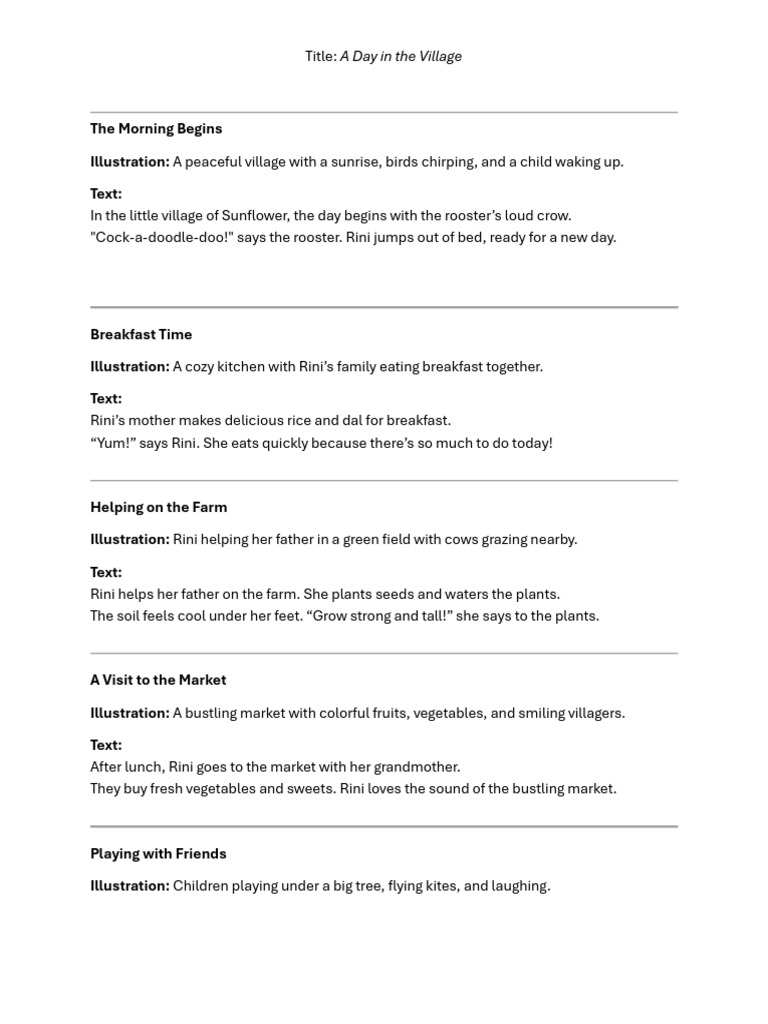 Life in Efrossini Village | PDF