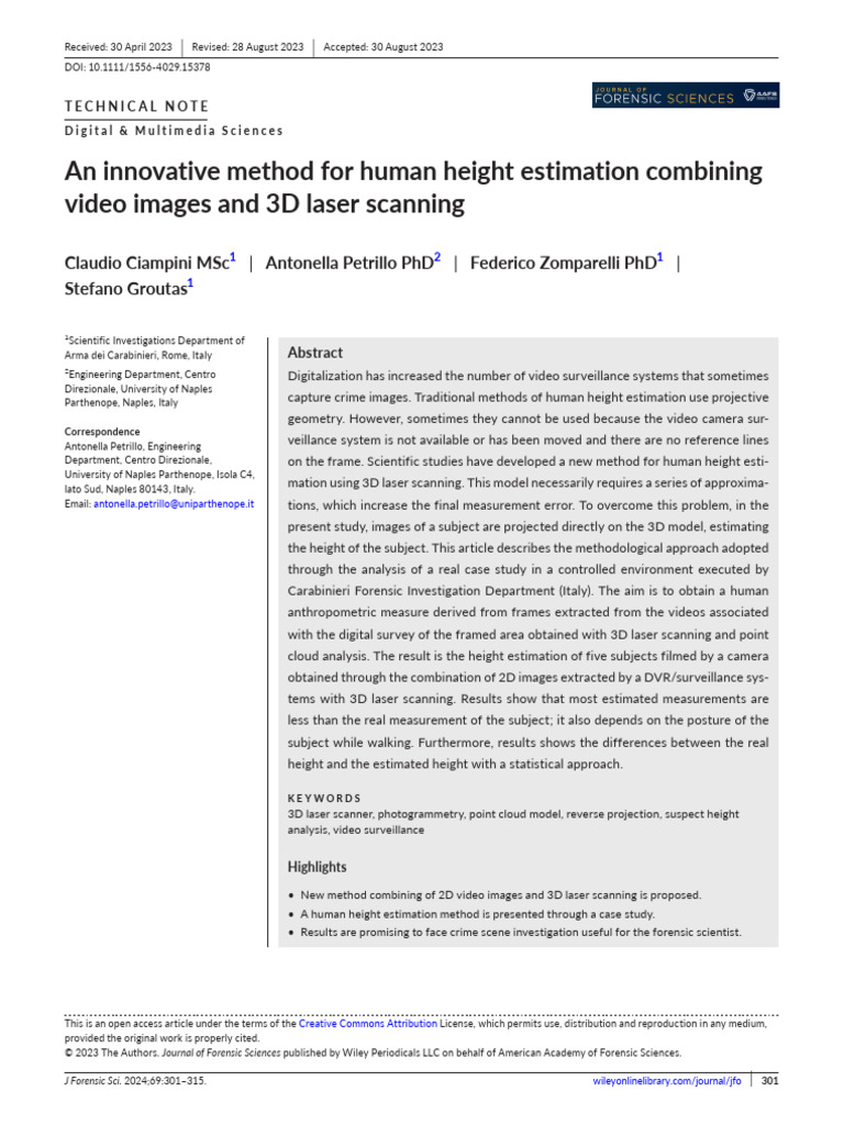 Journal of Forensic Sciences - 2023 - Ciampini - An Innovative Method ...