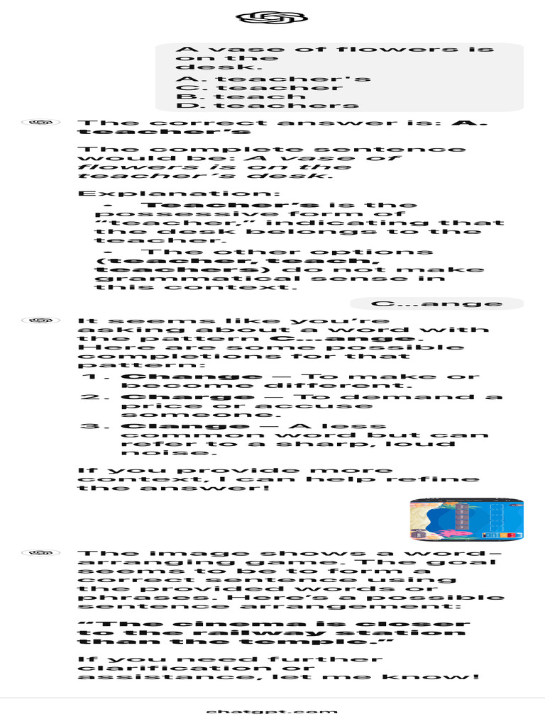 Grammar Question Answered | PDF