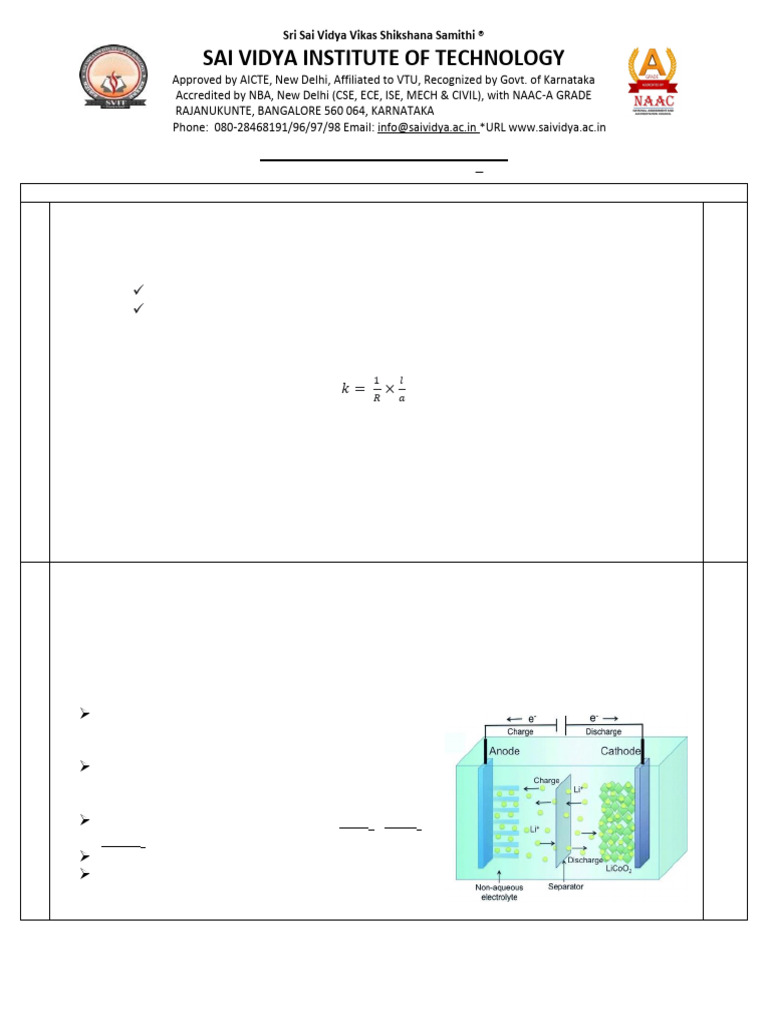 Odd Sem 2023-24 - Vtu Solved QP | PDF | Electronic Waste | Electrochemistry