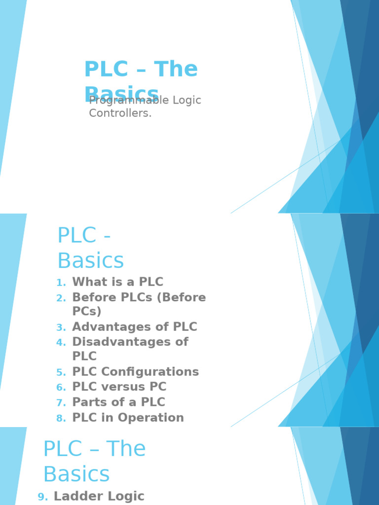 PLC Basics 160818131717 | PDF | Programmable Logic Controller | Power ...