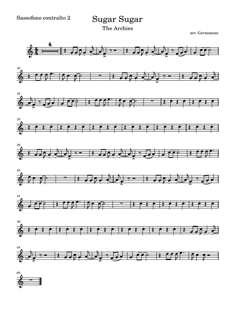 Sugar-Sassofono Contralto 2 | PDF