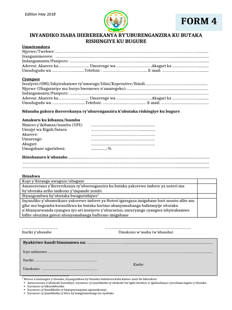 Form Transfer Rights Voluntary Sale - Kinya | PDF