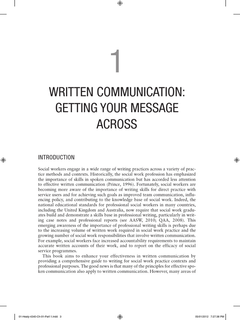 Spoken Written Comm | PDF | Communication | Social Work