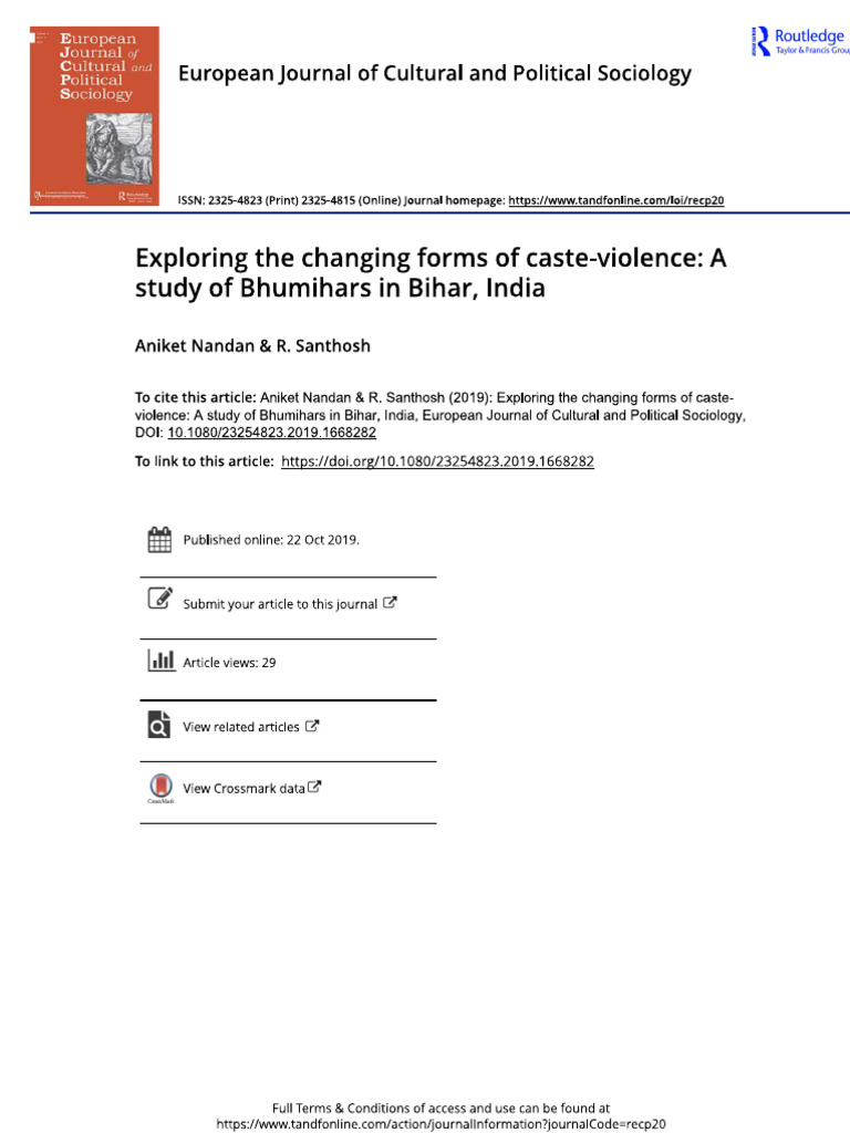 Bhumihar Struggle | PDF