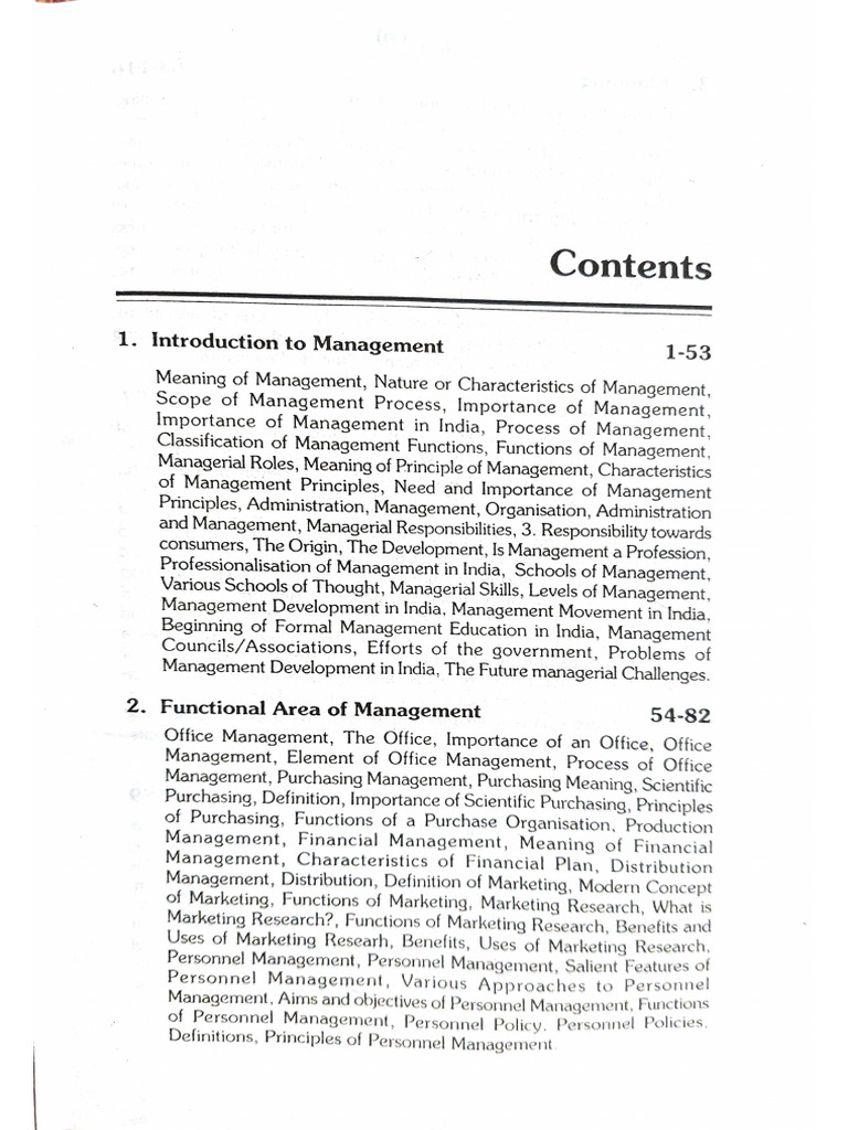Index of Principle of Management | PDF