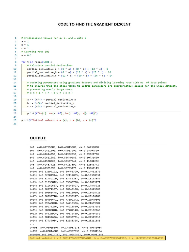 Gradient Descent | PDF