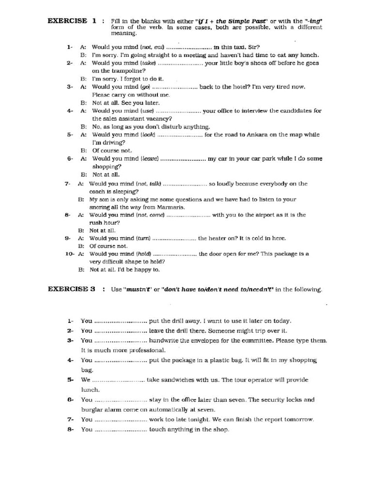 Modal Verbs Practice | PDF