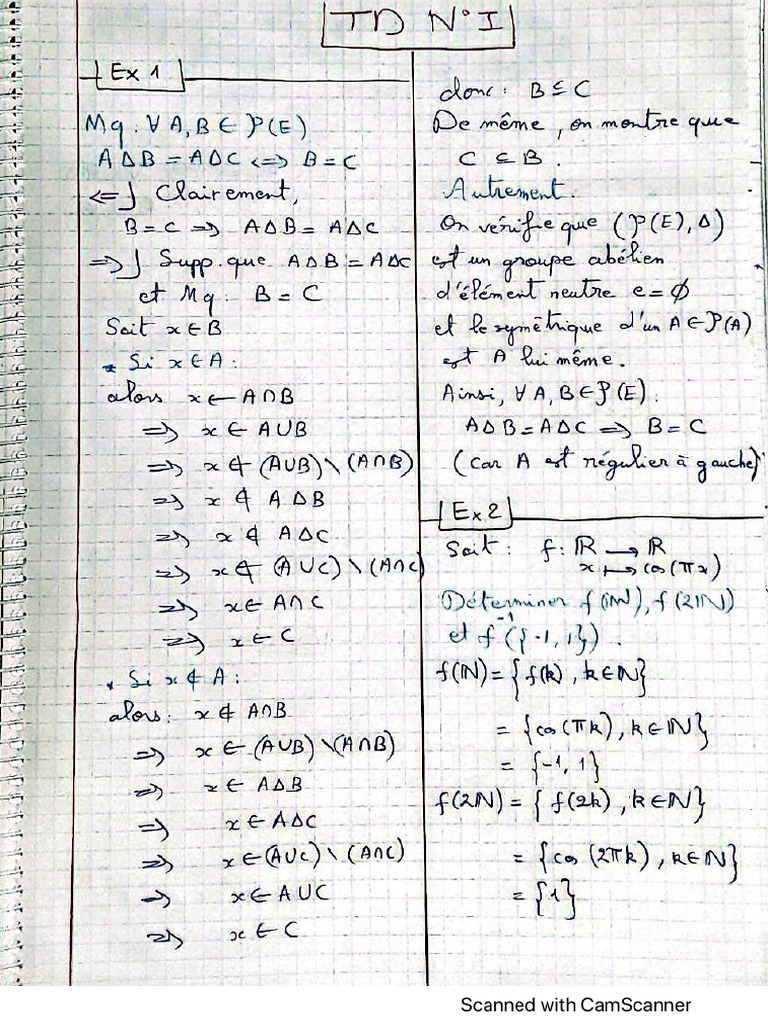 td1 Alg Correction 2022-2023 | PDF