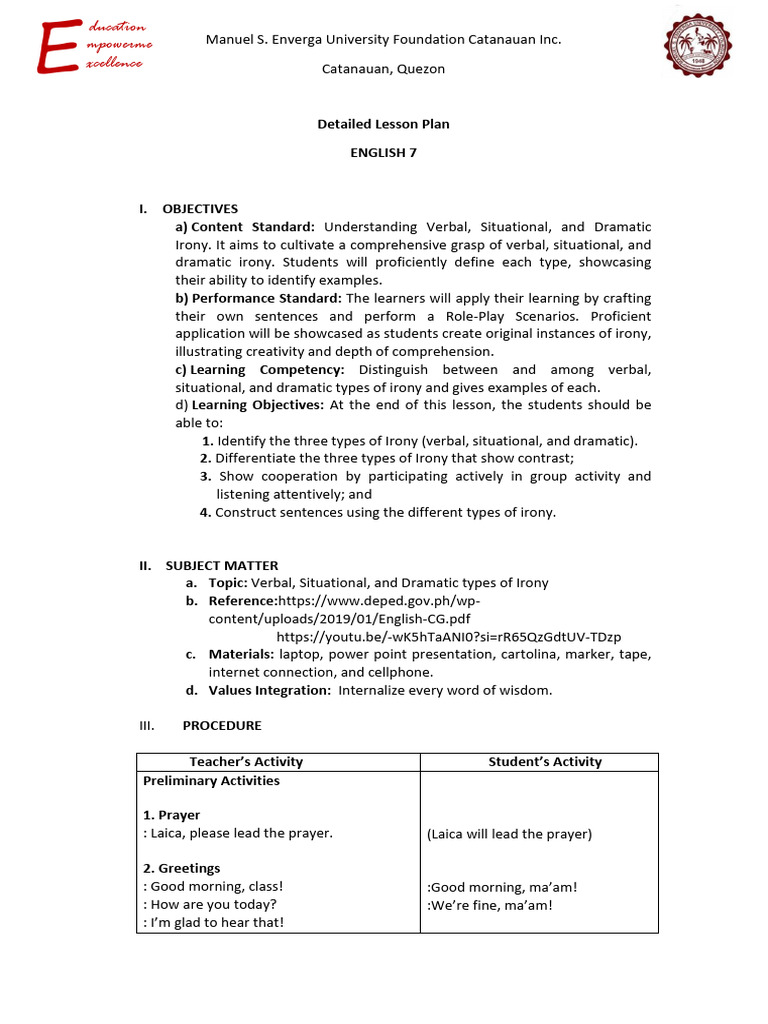 TTL Detailed LP | PDF | Irony | Idiom