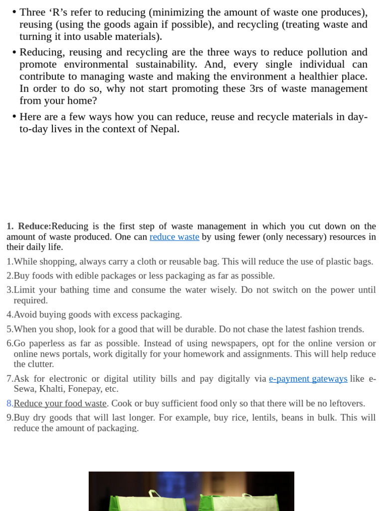 3R Principle | PDF | Reuse | Waste