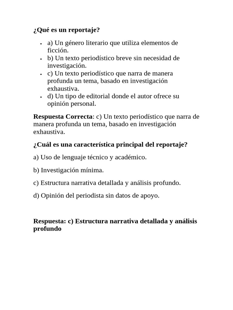 Qué Es Un Reportaje | PDF