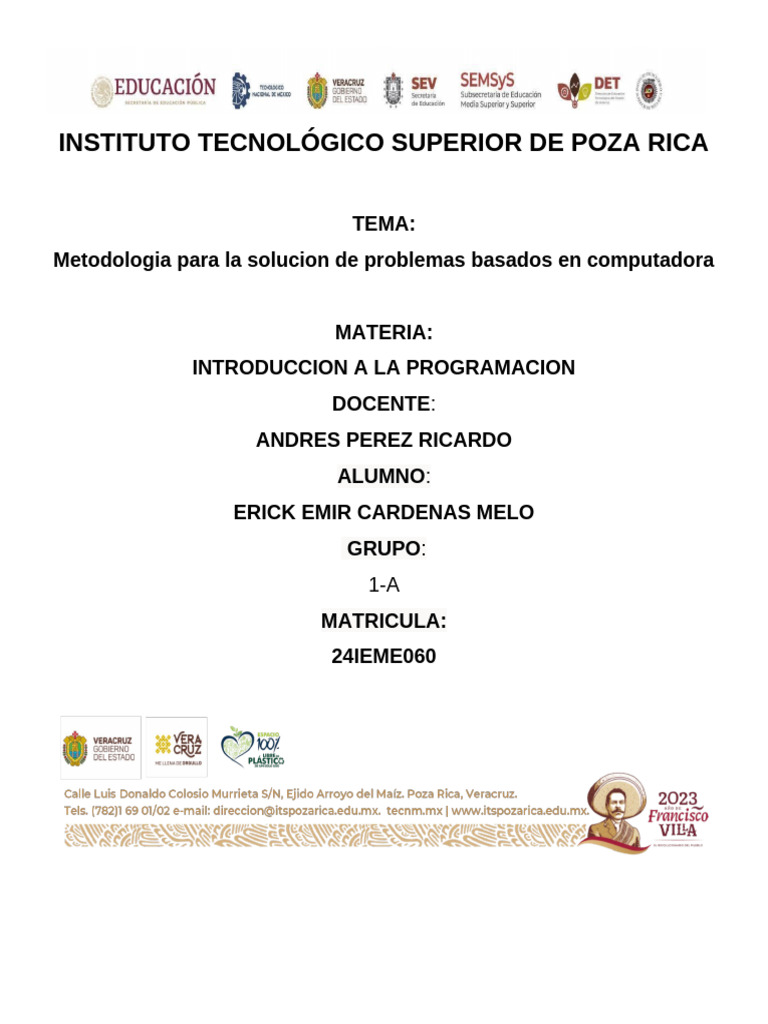 Hoja de Presentacion CCZ | PDF