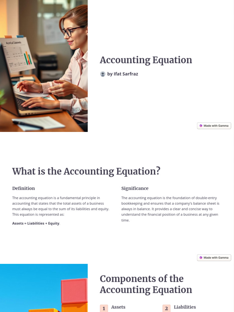 Accounting Equation | PDF