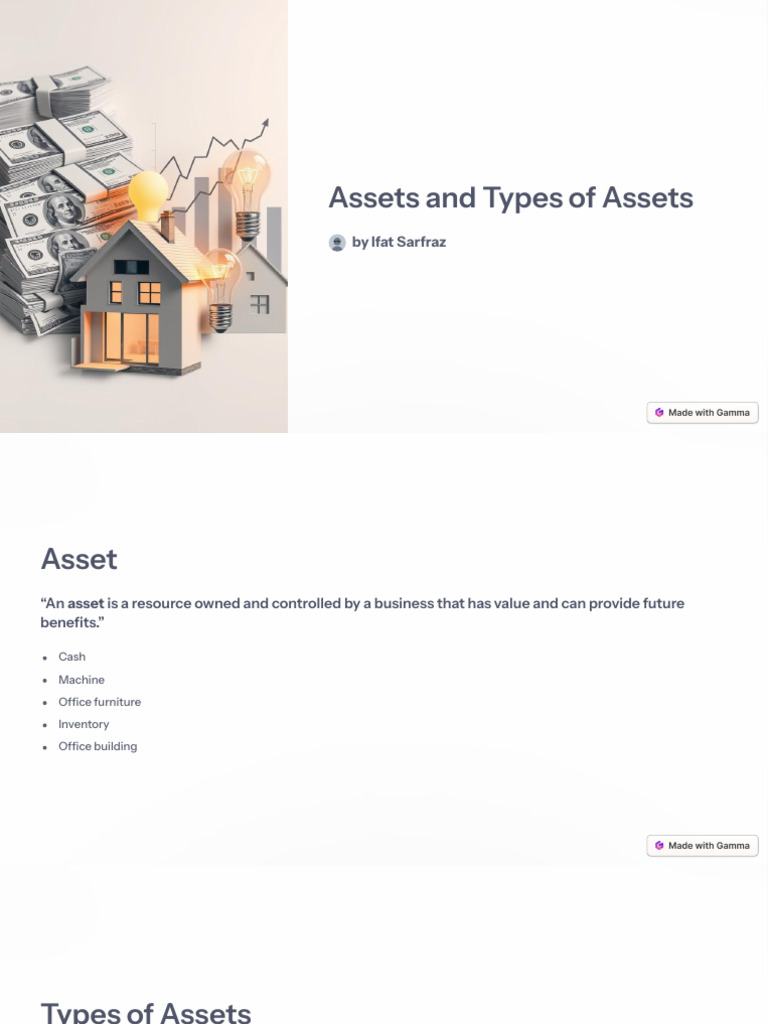 3 Assets and Types of Assets | PDF