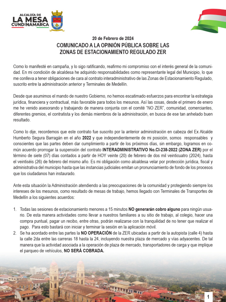 Comunicado ZER | PDF