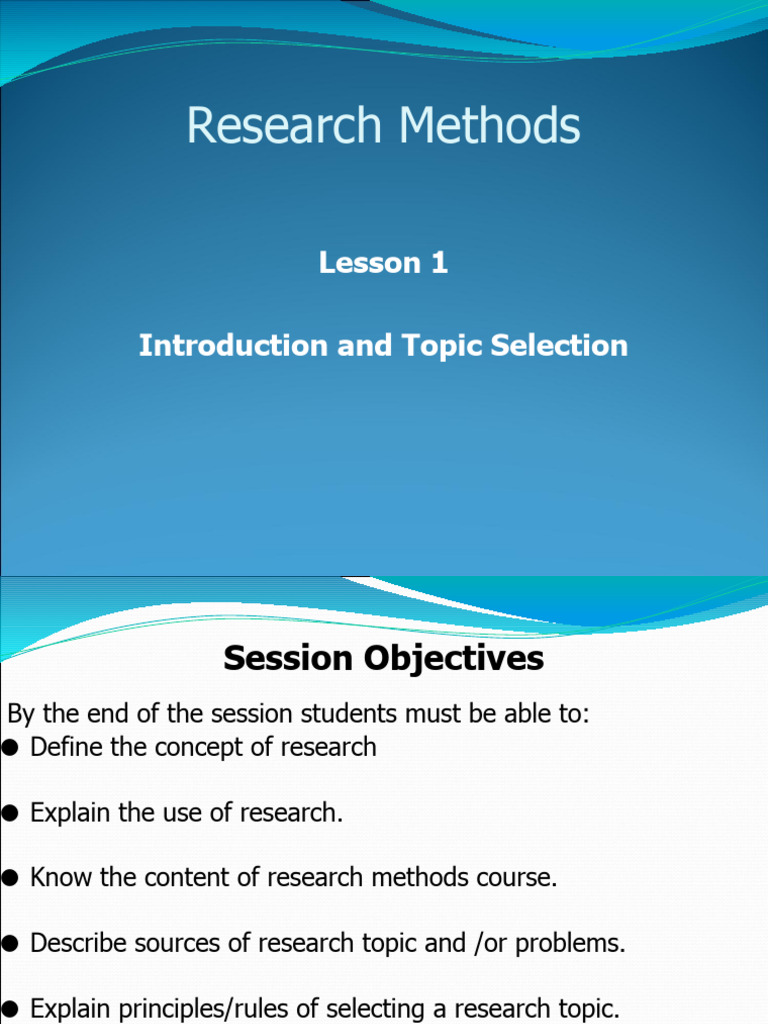 RM Lesson 1 | PDF | Knowledge | Theory