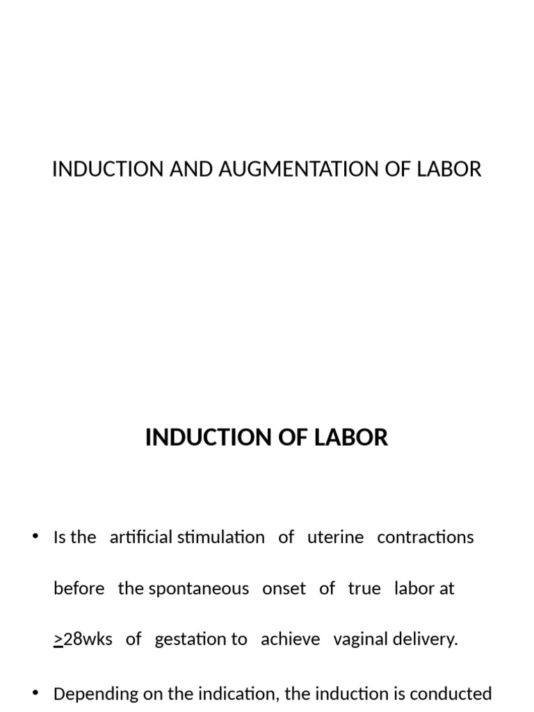 Induction of Labor Overview | PDF
