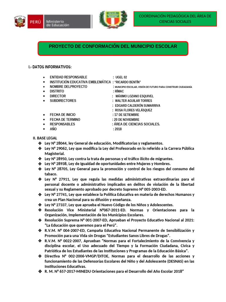 Plan de Municipio Escolar I | PDF | Maestros | Escuelas