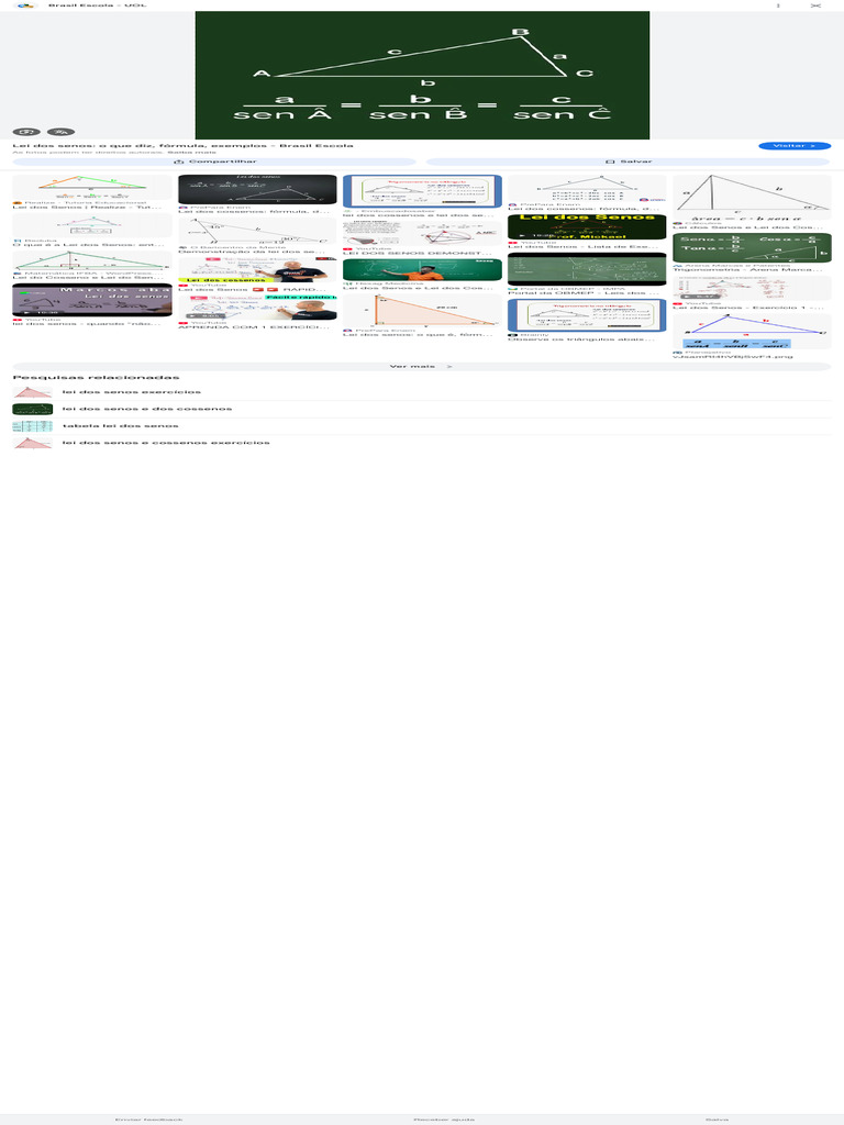 Guia Completo da Lei dos Senos | PDF | Matemática elementar | Geometria Euclidiana